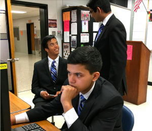 The business class where high school students are running the company ...