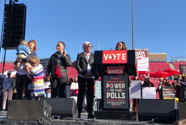 Women of color at the forefront as Women’s March rally encourages voter ...