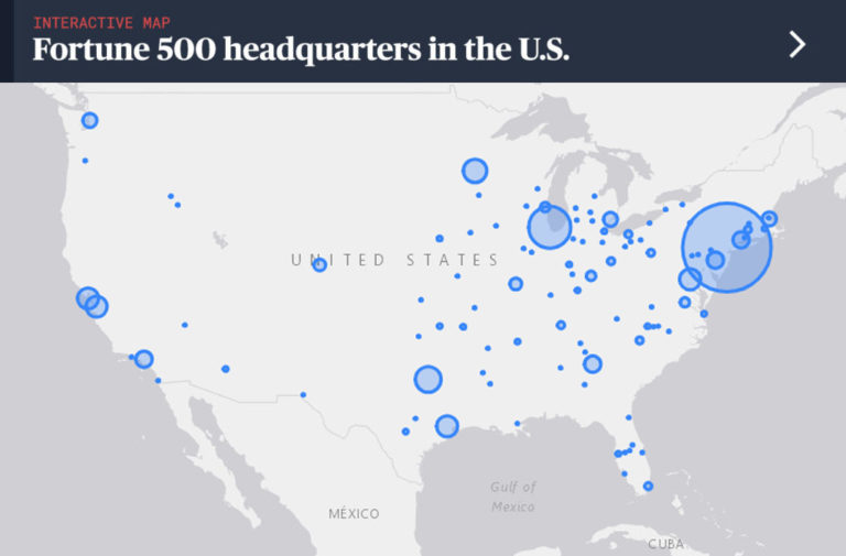 Map: These cities are home to the nation’s biggest companies | PBS News