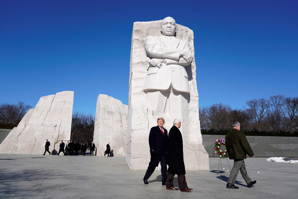 WATCH: Trump marks MLK day with memorial visit | PBS NewsHour
