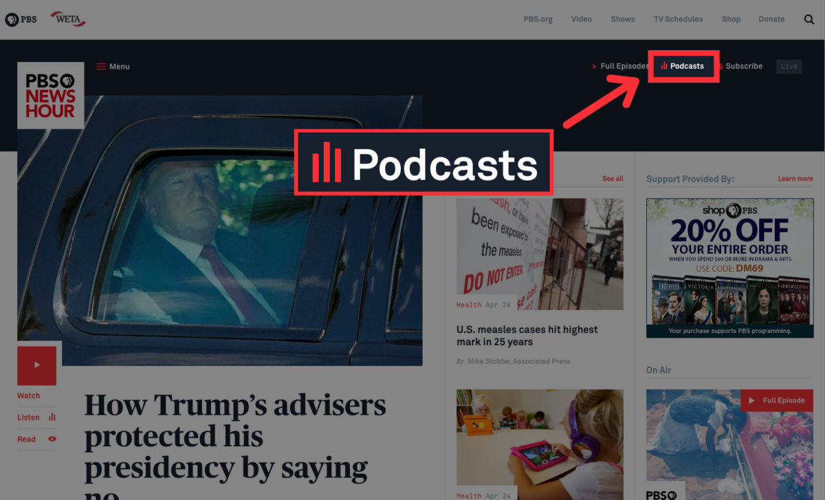 Here’s how to listen to PBS NewsHour’s podcasts | PBS News