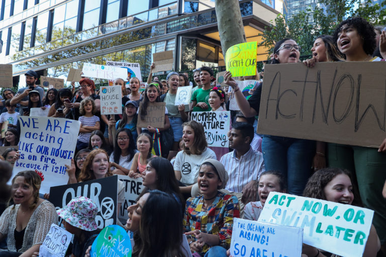 Climate activist Greta Thunberg leads protest near UN | PBS News
