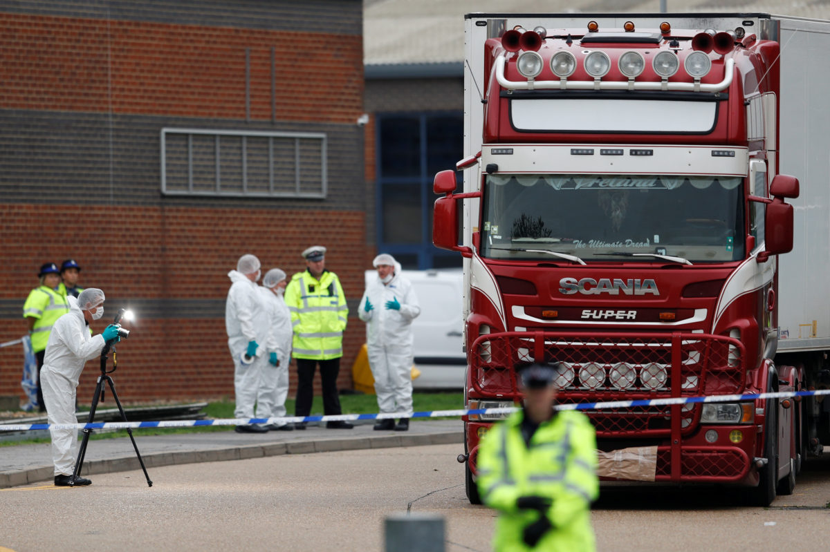 39 people found dead in truck container in England | PBS NewsHour