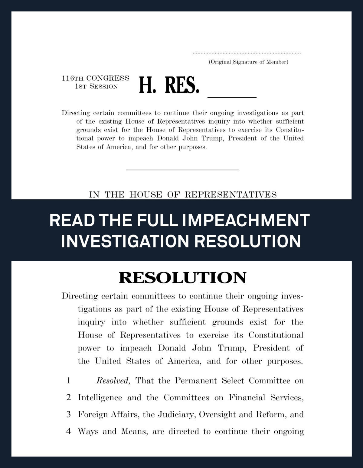 Read the full text of the House impeachment inquiry resolution | PBS News