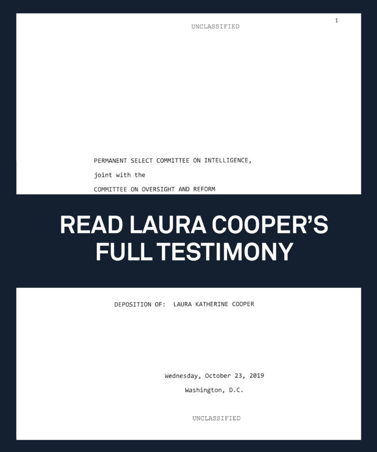 Read Laura Cooper's full testimony in the impeachment inquiry | PBS News