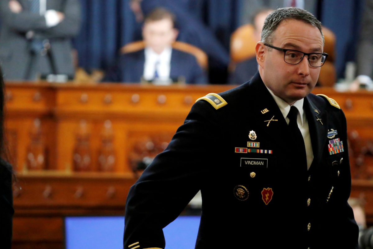 U.S. Army will not investigate impeachment witness Alexander Vindman ...