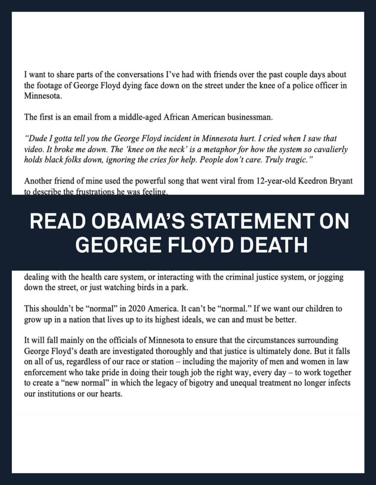 Read Obama’s statement on George Floyd: ‘It can’t be normal’ | PBS News