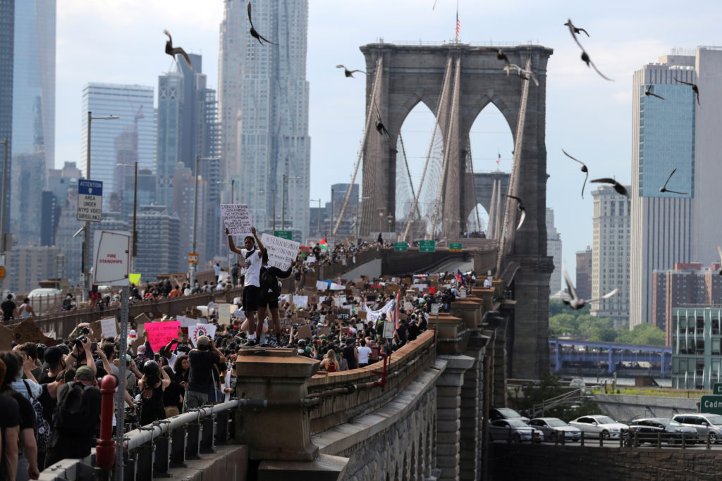 New York protests continue despite rain, pandemic and curfew | PBS News ...