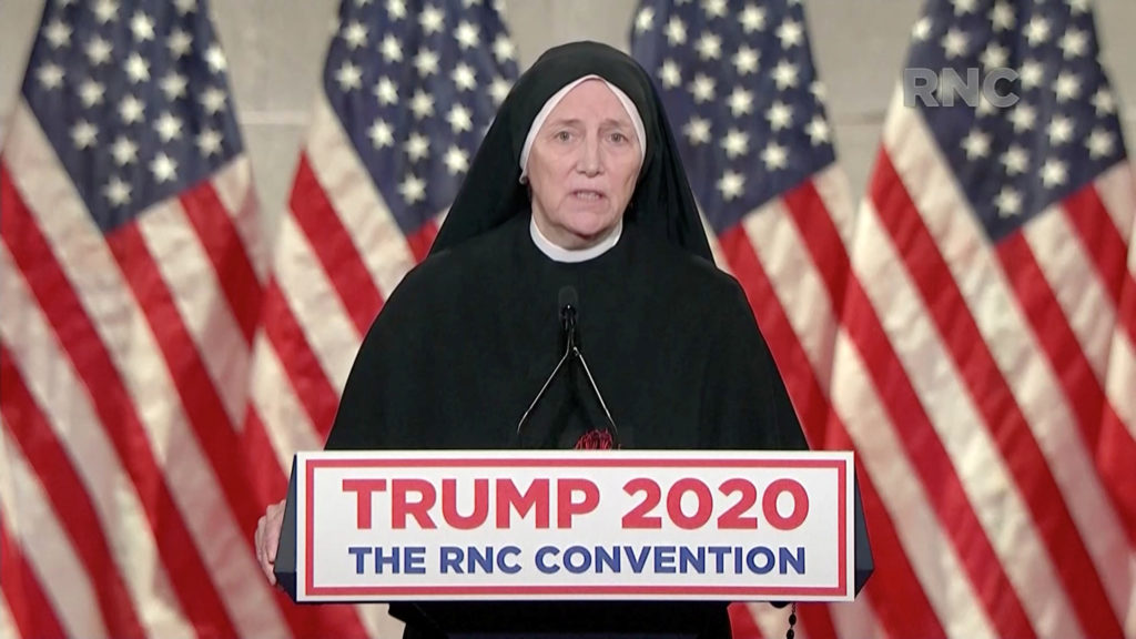 WATCH: At RNC, nun lauds Trump for being anti-abortion | PBS News
