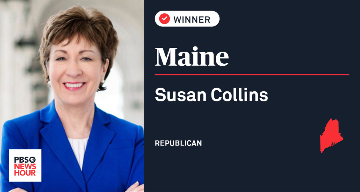 GOP Sen. Susan Collins wins reelection in Maine | PBS News