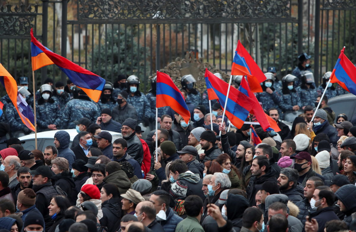 Armenian protesters converged on parliament, demand PM resigns | PBS ...