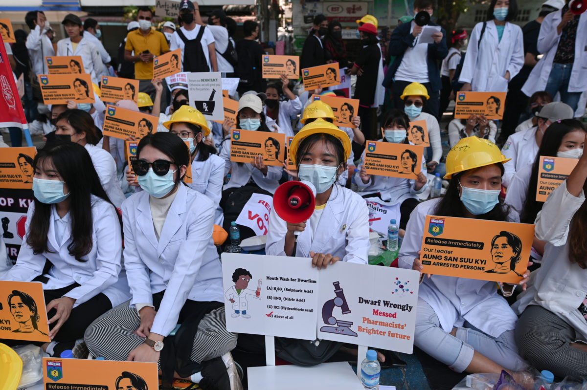 Myanmar protests in 2nd week, with neither side backing down | PBS ...