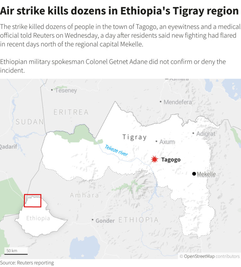 Witnesses say airstrike in Ethiopia’s Tigray kills dozens | PBS News
