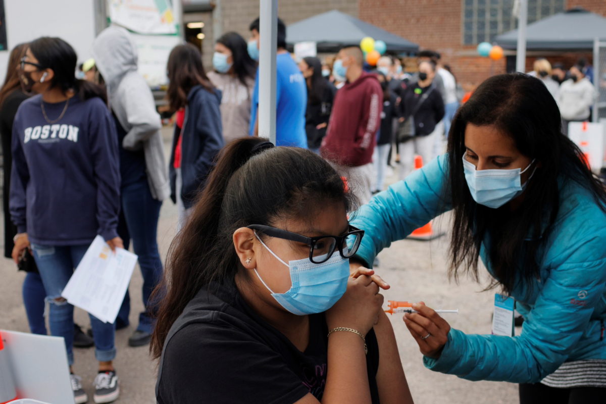 School vaccine campaigns targeting students face blowback | PBS News