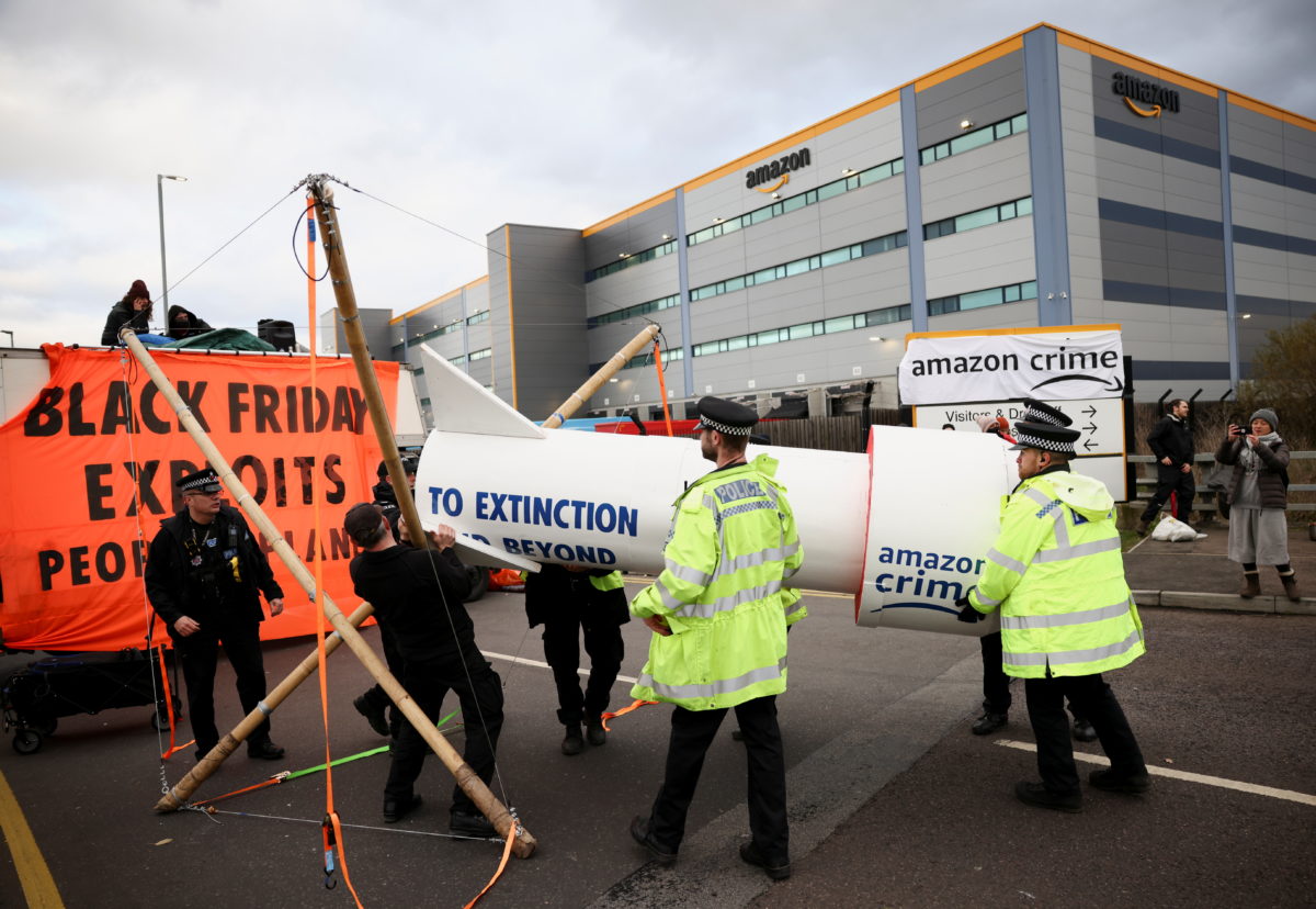 Activists block Amazon warehouses in Europe on Black Friday | PBS News