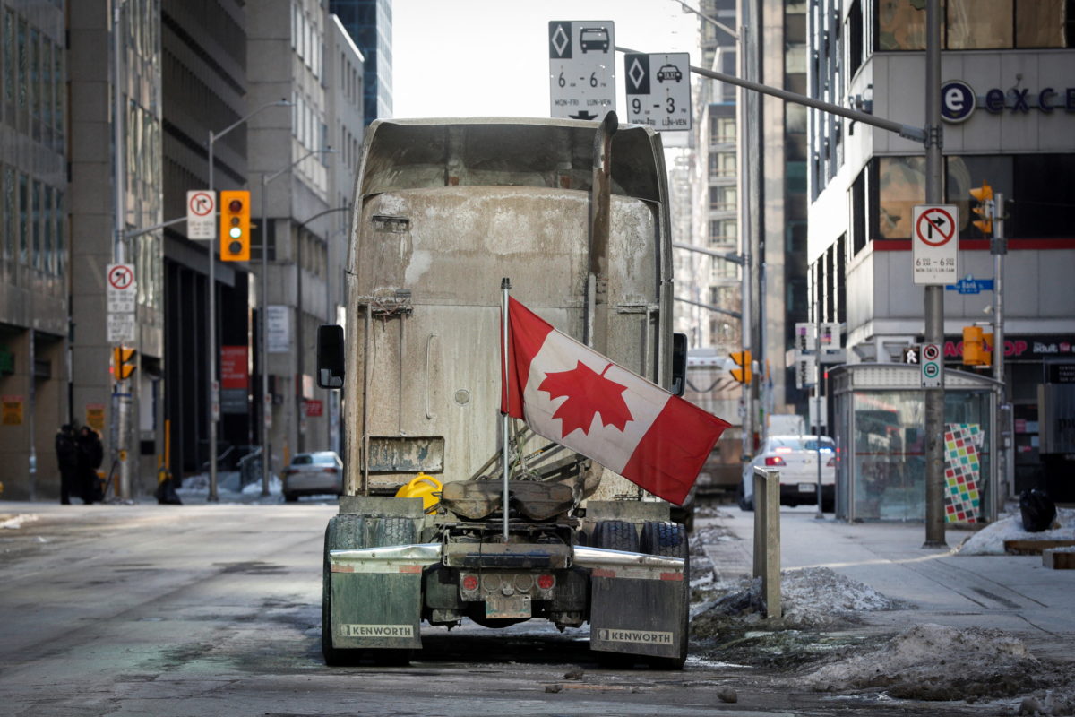 Truckers end U.S. border blockade, protest in Ottawa goes on | PBS News