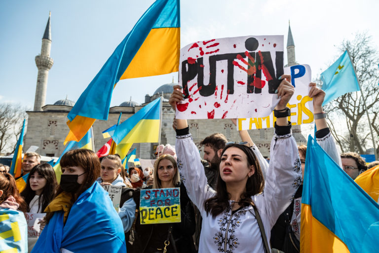 Scenes from anti-war protests around the world | PBS News Weekend