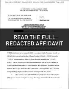 Read the full redacted affidavit the FBI used as a basis for Mar-a-Lago search | PBS News