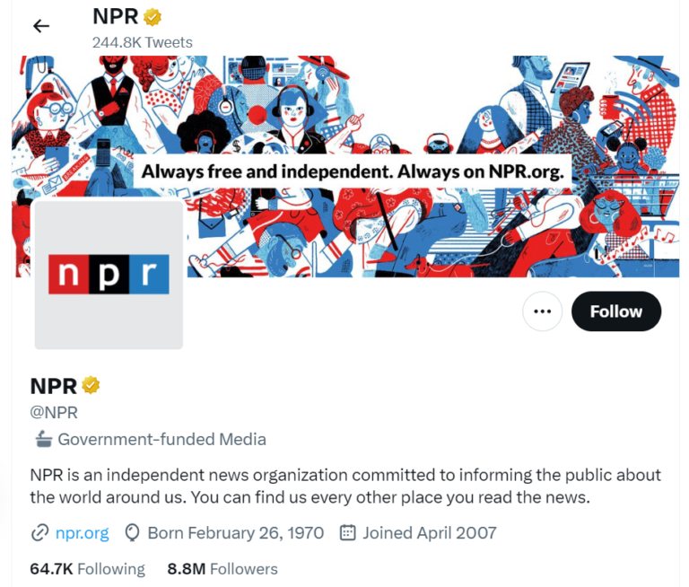 NPR won’t use Twitter after being labeled ‘government-funded media ...