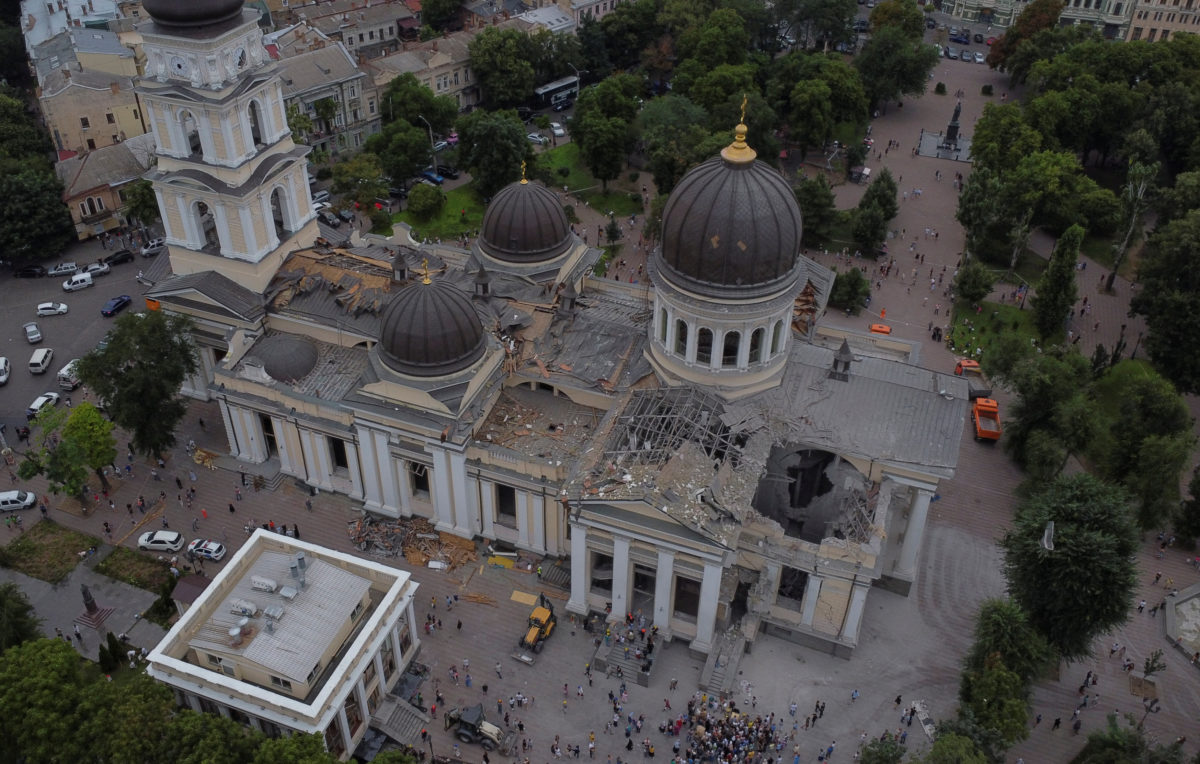 Russian strike on Odesa badly damages landmark cathedral of Ukrainian Orthodox Church | PBS News