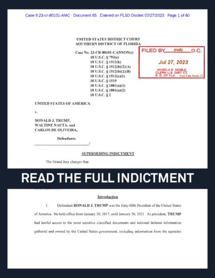 Read Trump's new charges in the classified documents case | PBS News
