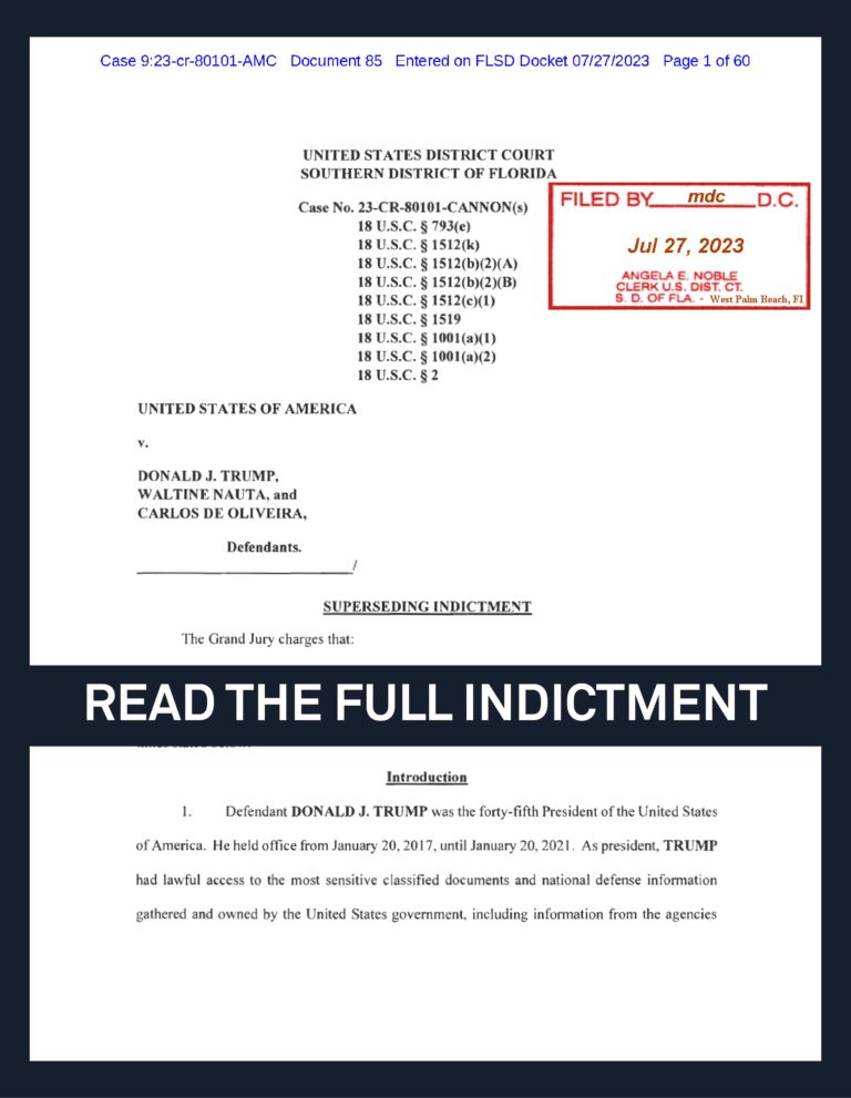 Read Trump’s new charges in the classified documents case | PBS News