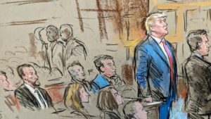 See sketches from inside the D.C. courtroom where Trump pleaded not ...