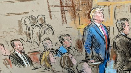 See sketches from inside the D.C. courtroom where Trump pleaded not ...