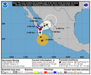 Hurricane Norma heads for Mexican resorts, as Tammy becomes hurricane ...