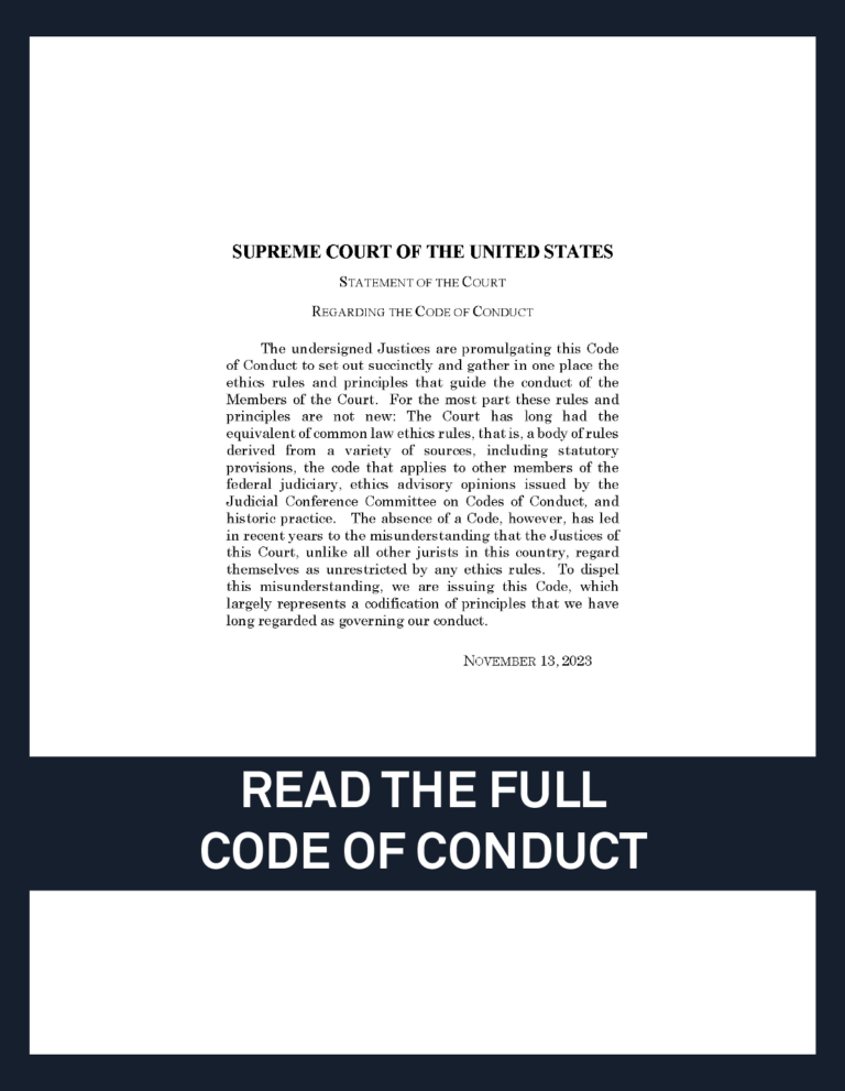 Read the Supreme Court’s first-ever ethics code | PBS News