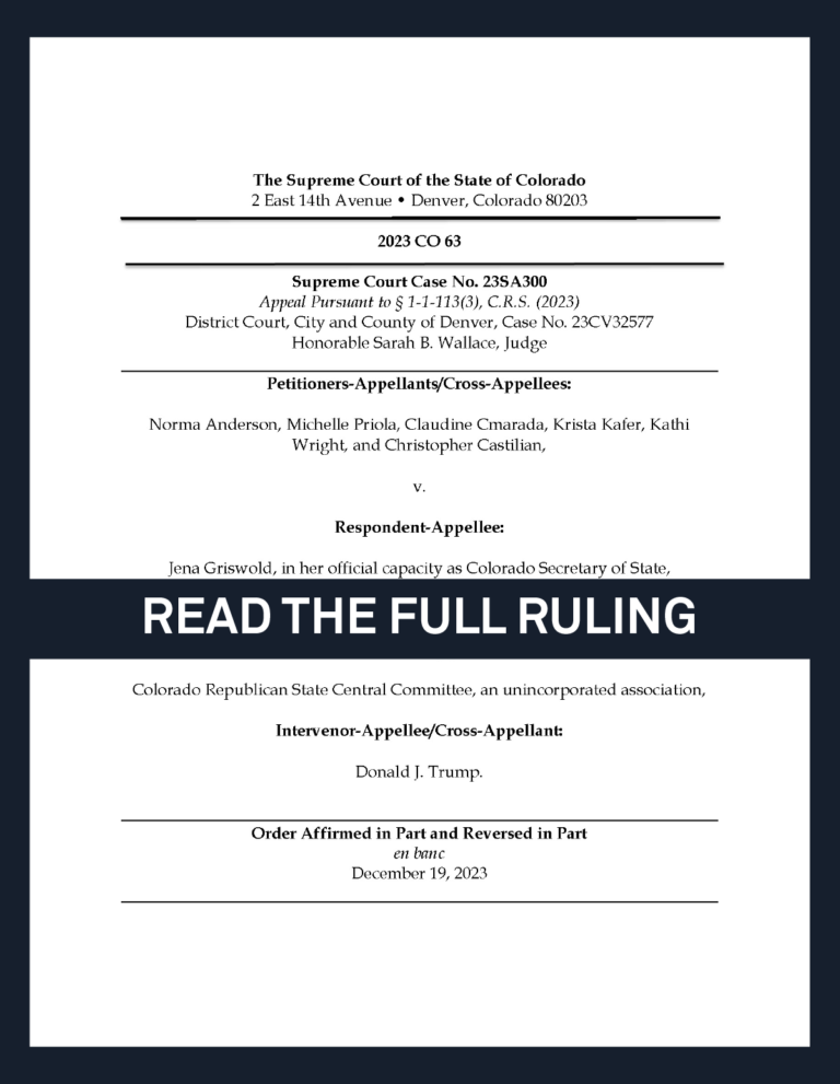 Read the full ruling by Colorado’s Supreme Court removing Trump from state ballot | PBS News