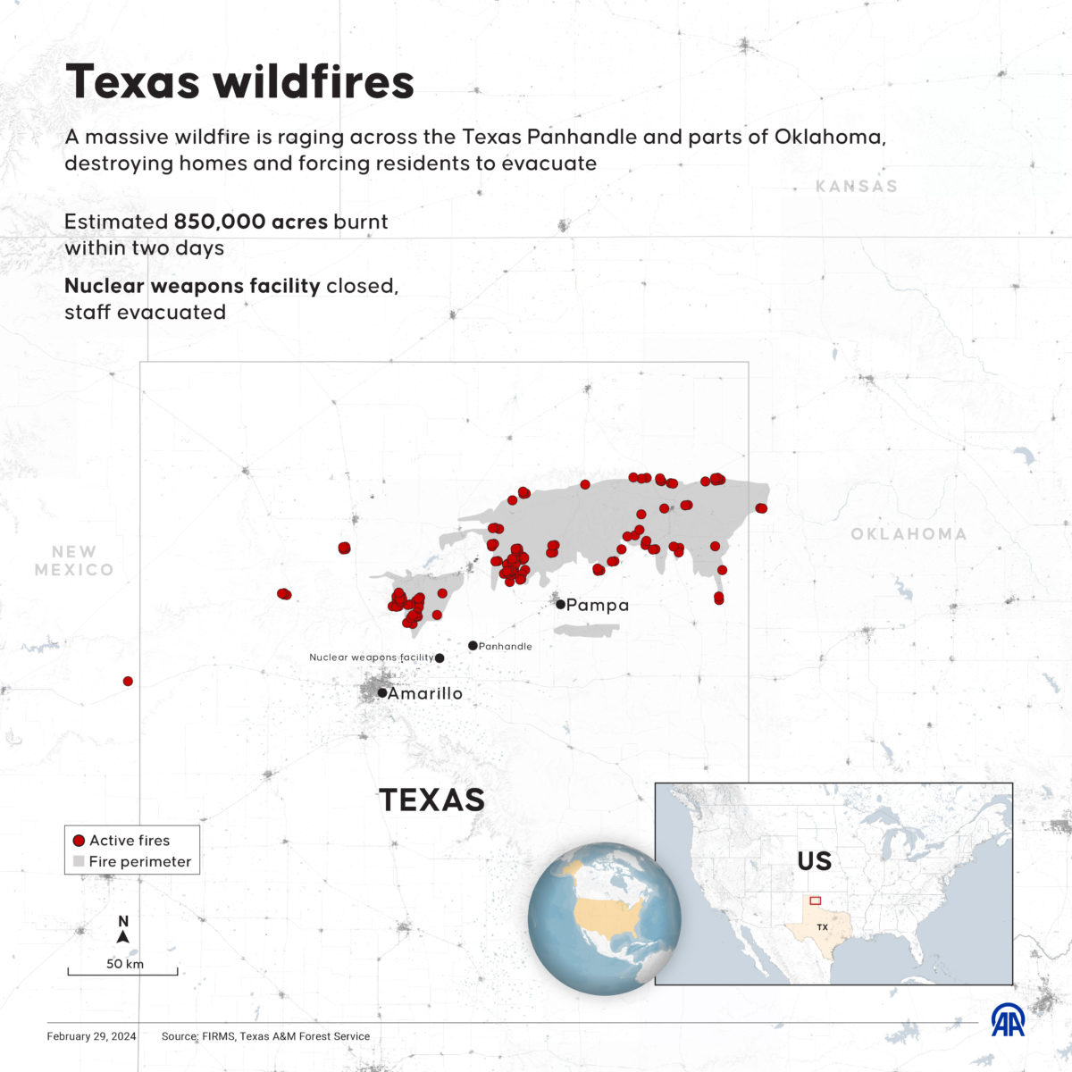 Firefighters try to tame Texas wildfires before hot, windy weekend ...