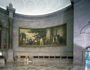 Protesters pour red powder on U.S. Constitution enclosure, prompting ...
