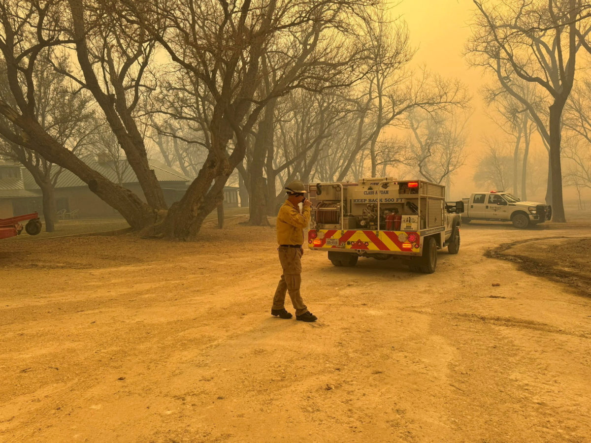 Crews fighting largest wildfire in Texas history face challenging ...