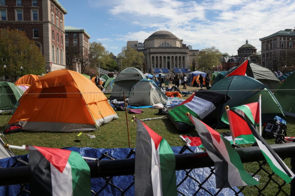 Protests against Israel’s war in Gaza spread across college campuses ...