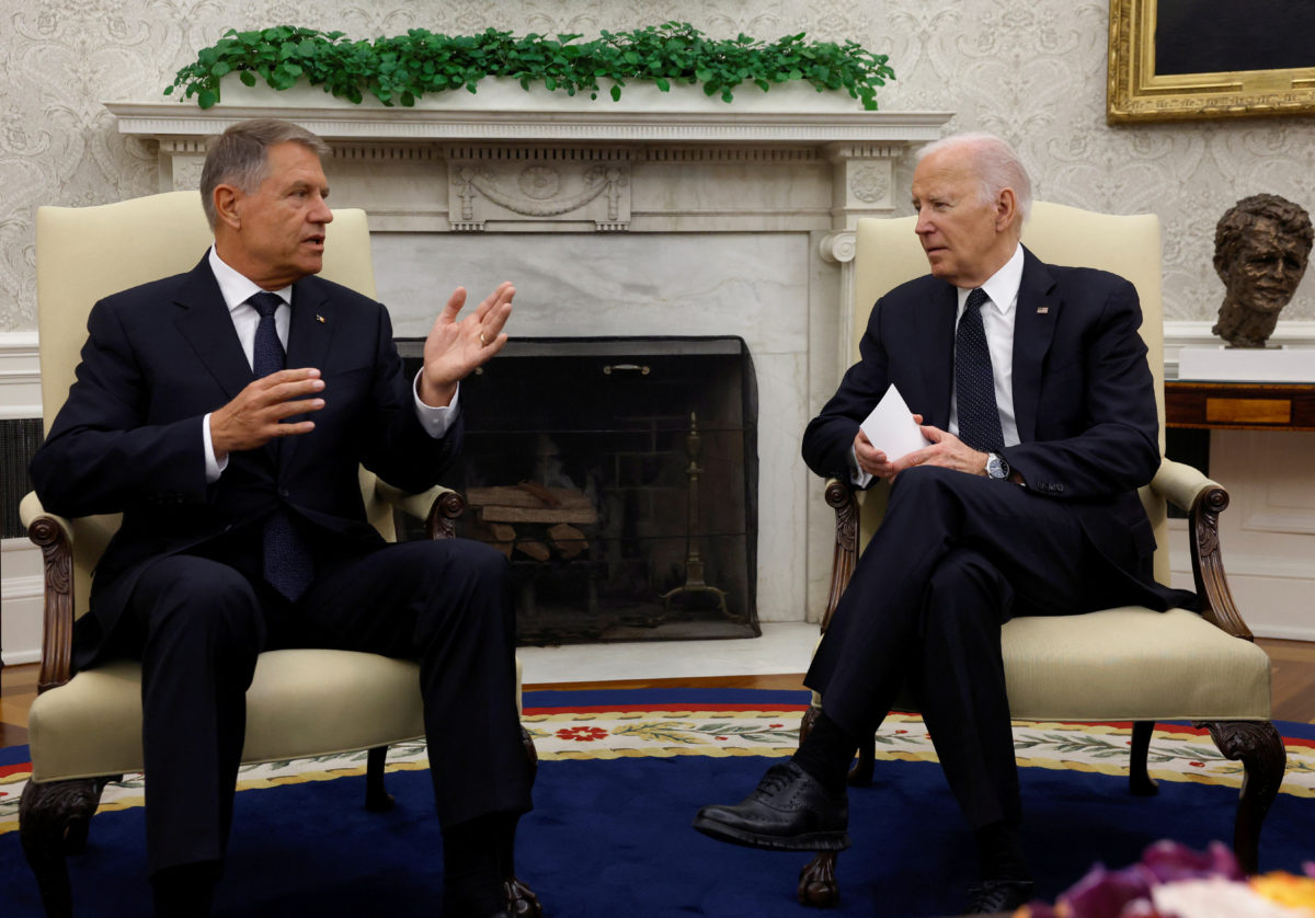 Biden hosts Romanian leader at the White House to celebrate NATO ...