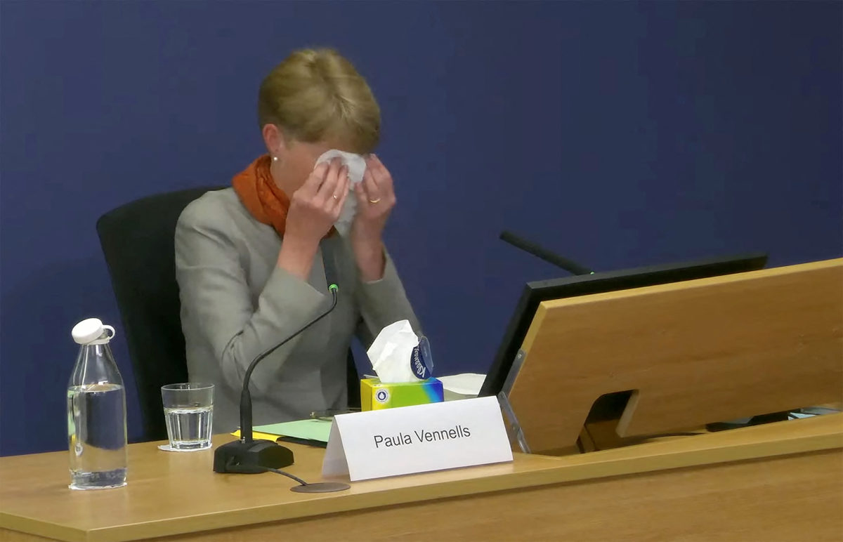 Former UK Post Office boss breaks down in inquiry over scandal that saw ...