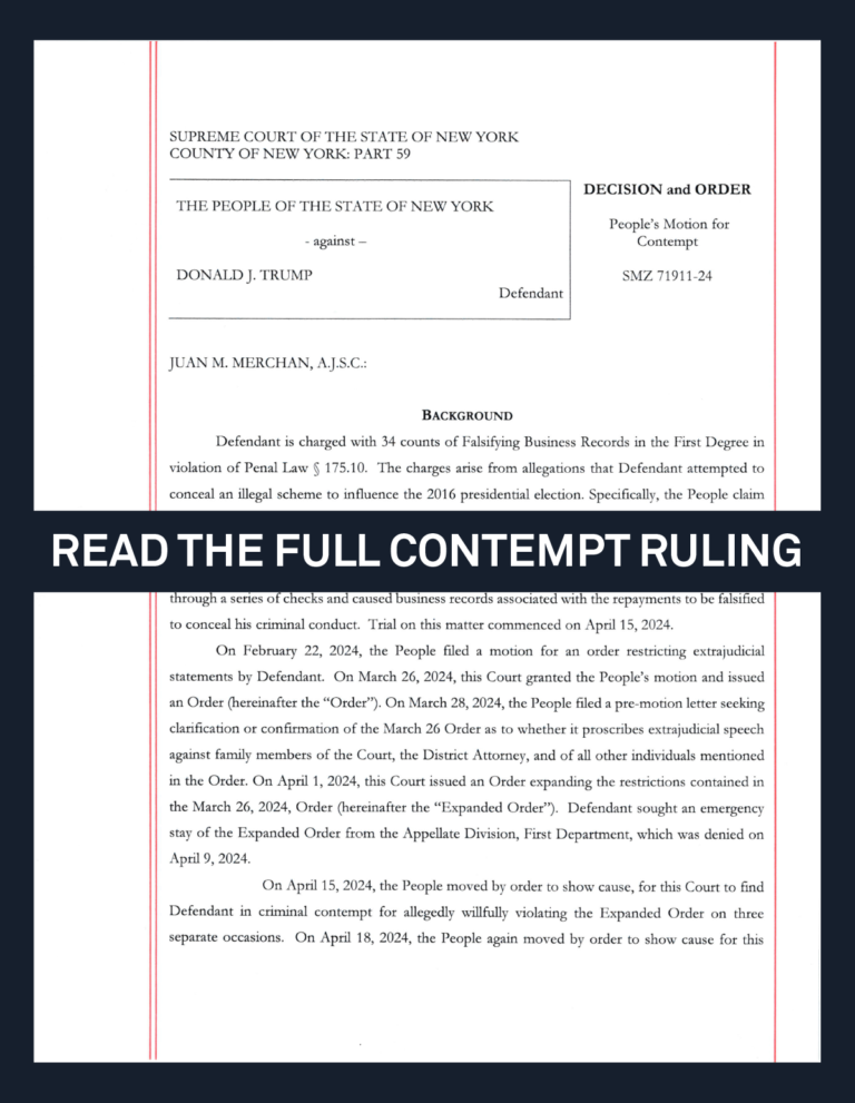 Read the full court ruling warning Trump of jail time if he continues ...