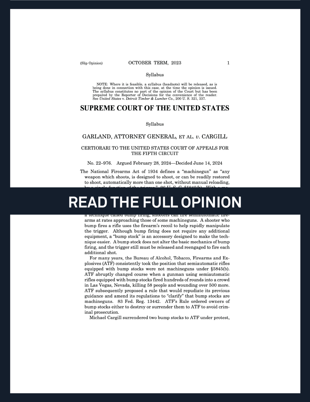 Supreme Court strikes down bump stock ban | PBS News