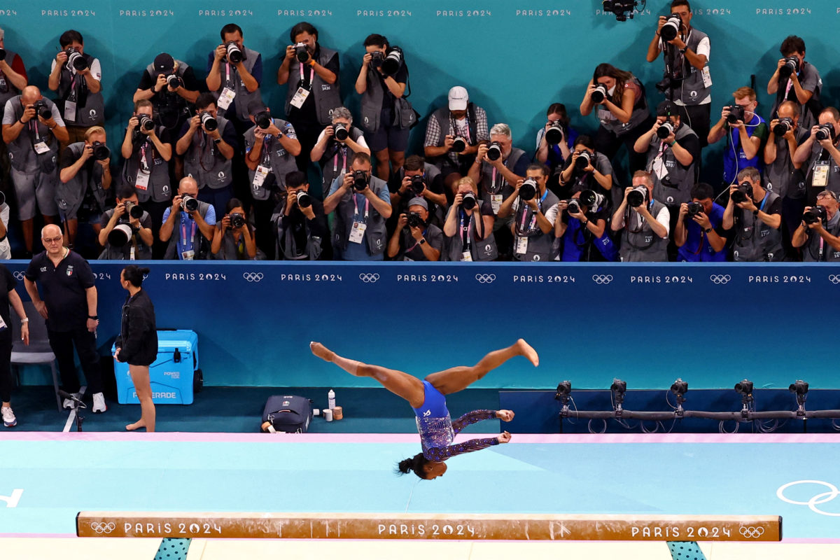 Simone Biles holds off Brazil's Rebeca Andrade to win all-around gold ...