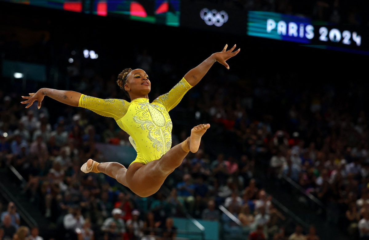 Simone Biles holds off Brazil's Rebeca Andrade to win all-around gold ...