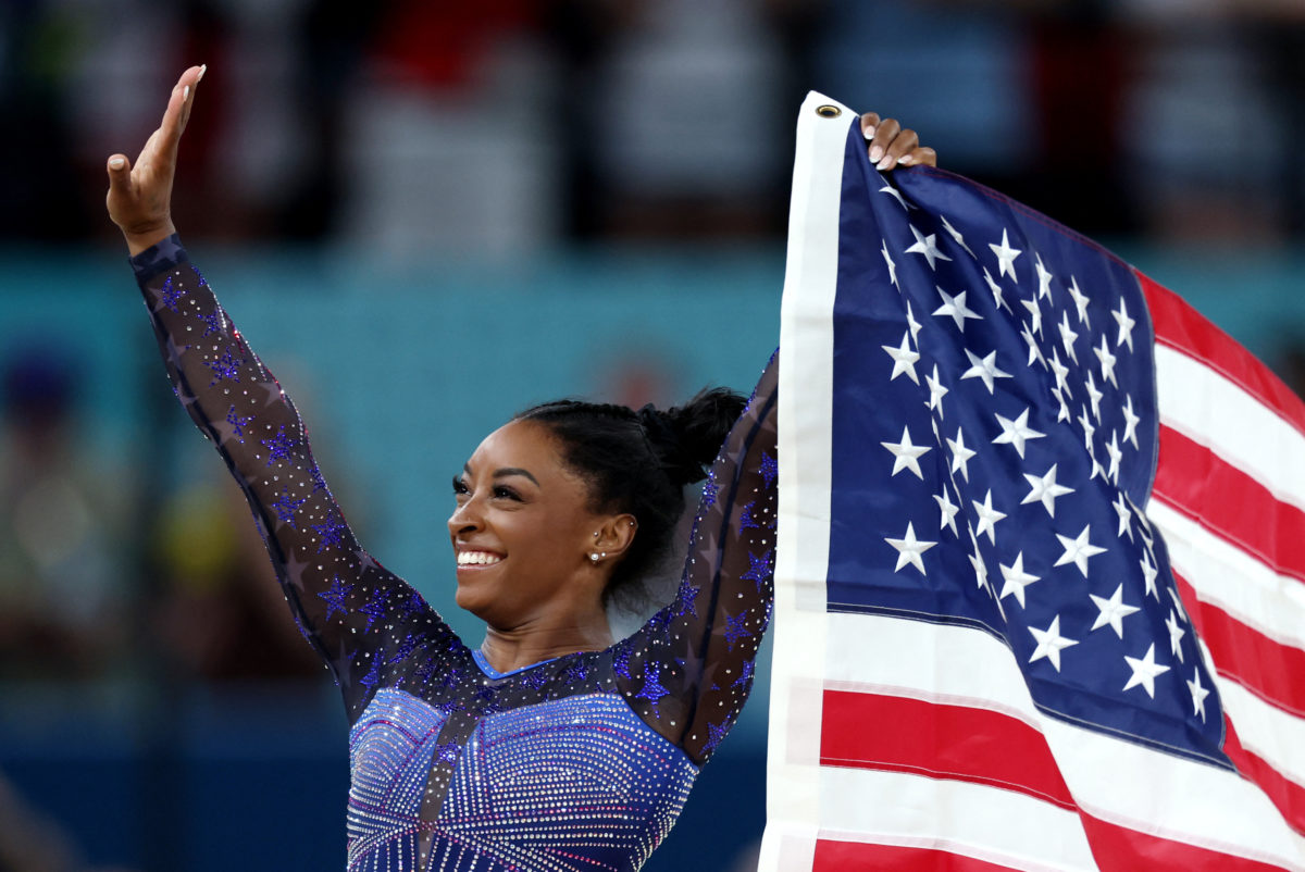 Simone Biles holds off Brazil's Rebeca Andrade to win all-around gold ...