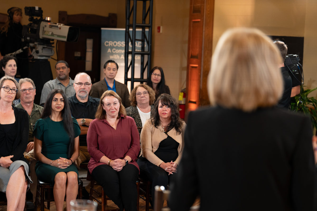 Behind the scenes of Judy Woodruff’s Crossroads town hall in Milwaukee | PBS News