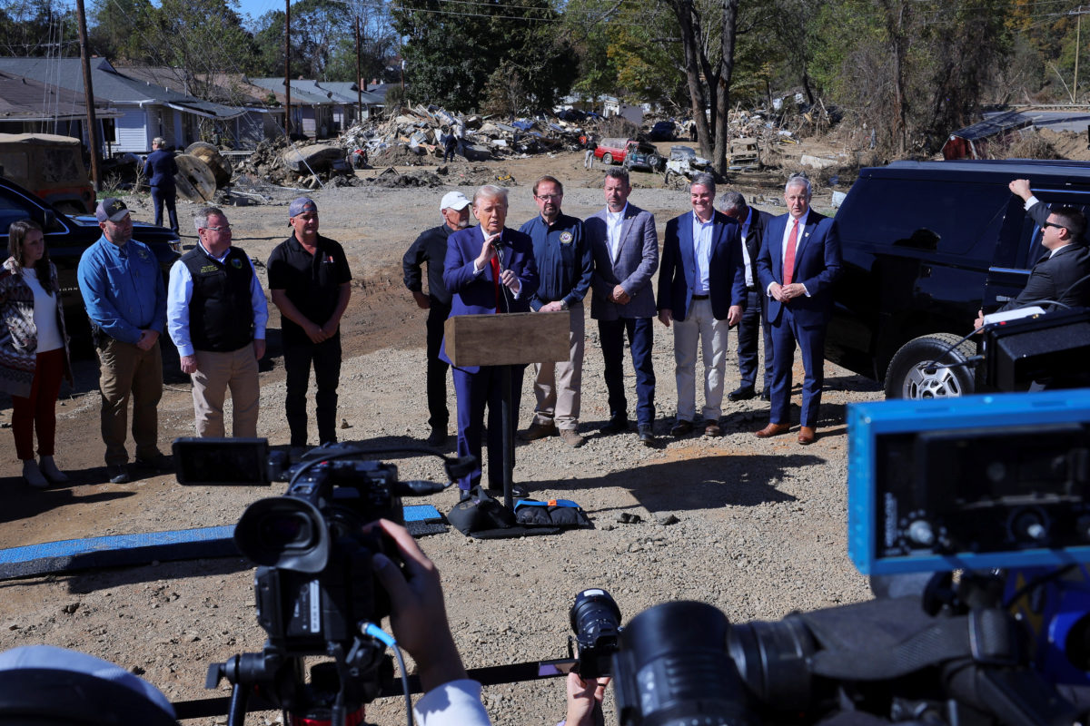 In North Carolina, Trump attacks FEMA and repeats false claims about ...