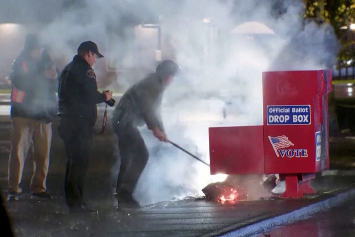 Fires set in Washington ballot drop boxes 'direct attack on democracy ...