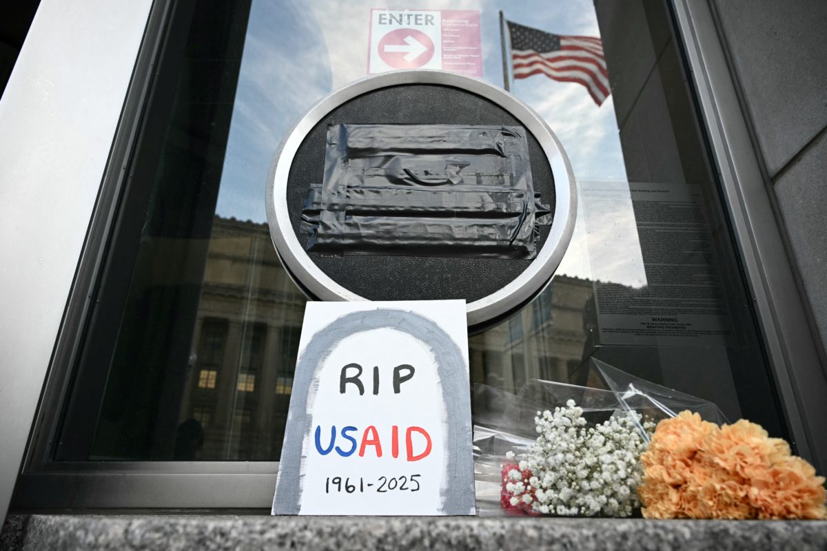 PHOTOS: USAID signs covered with black tape or removed at Washington ...