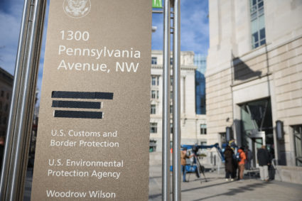 PHOTOS: USAID signs covered with black tape or removed at Washington ...