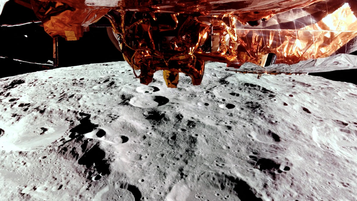 Private lunar lander successfully touches down on the moon with a ...