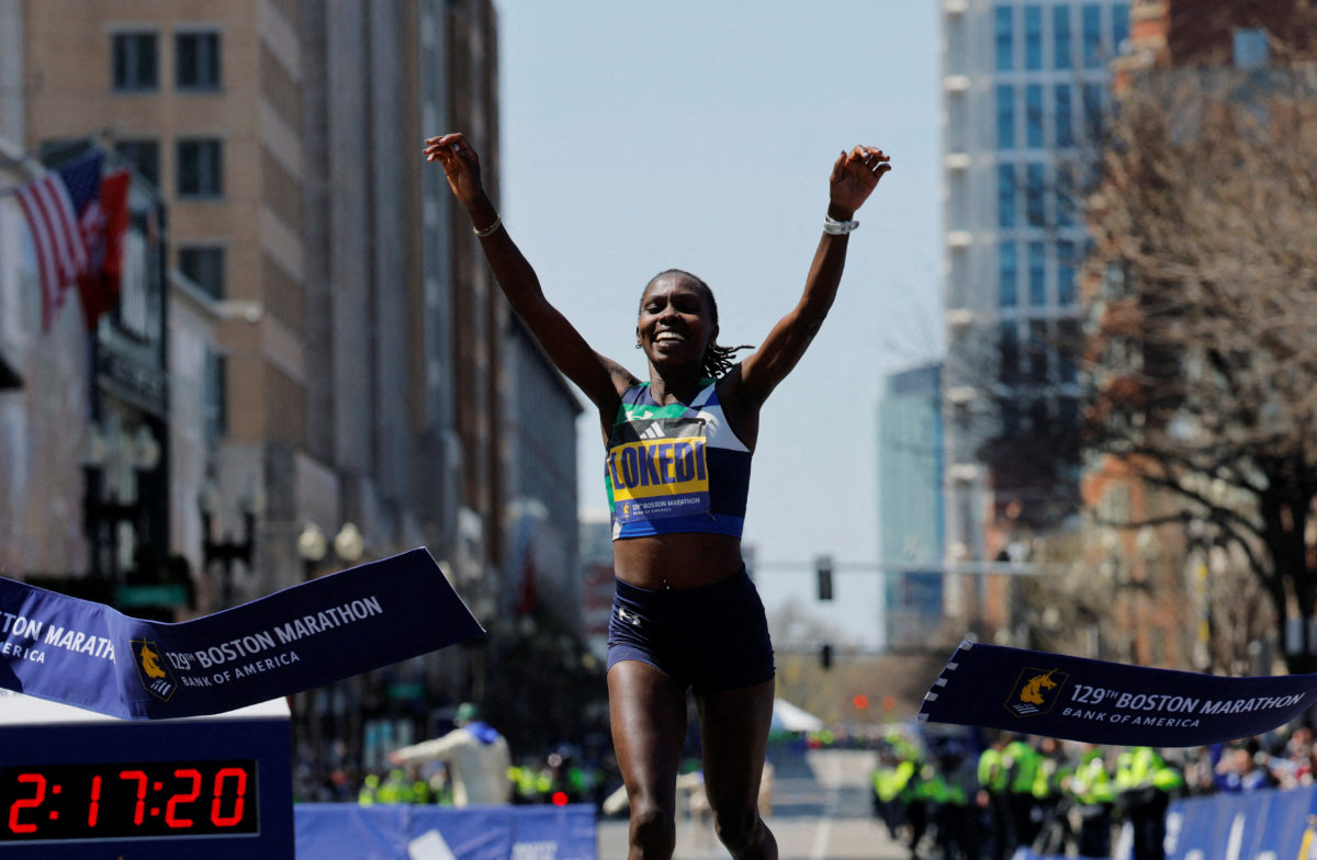 At Boston Marathon, Sharon Lokedi breaks course record while John Korir ...