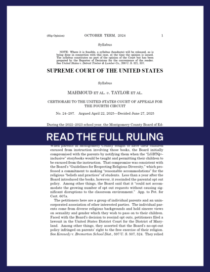 Read the full Supreme Court ruling allowing parents to pull their kids ...